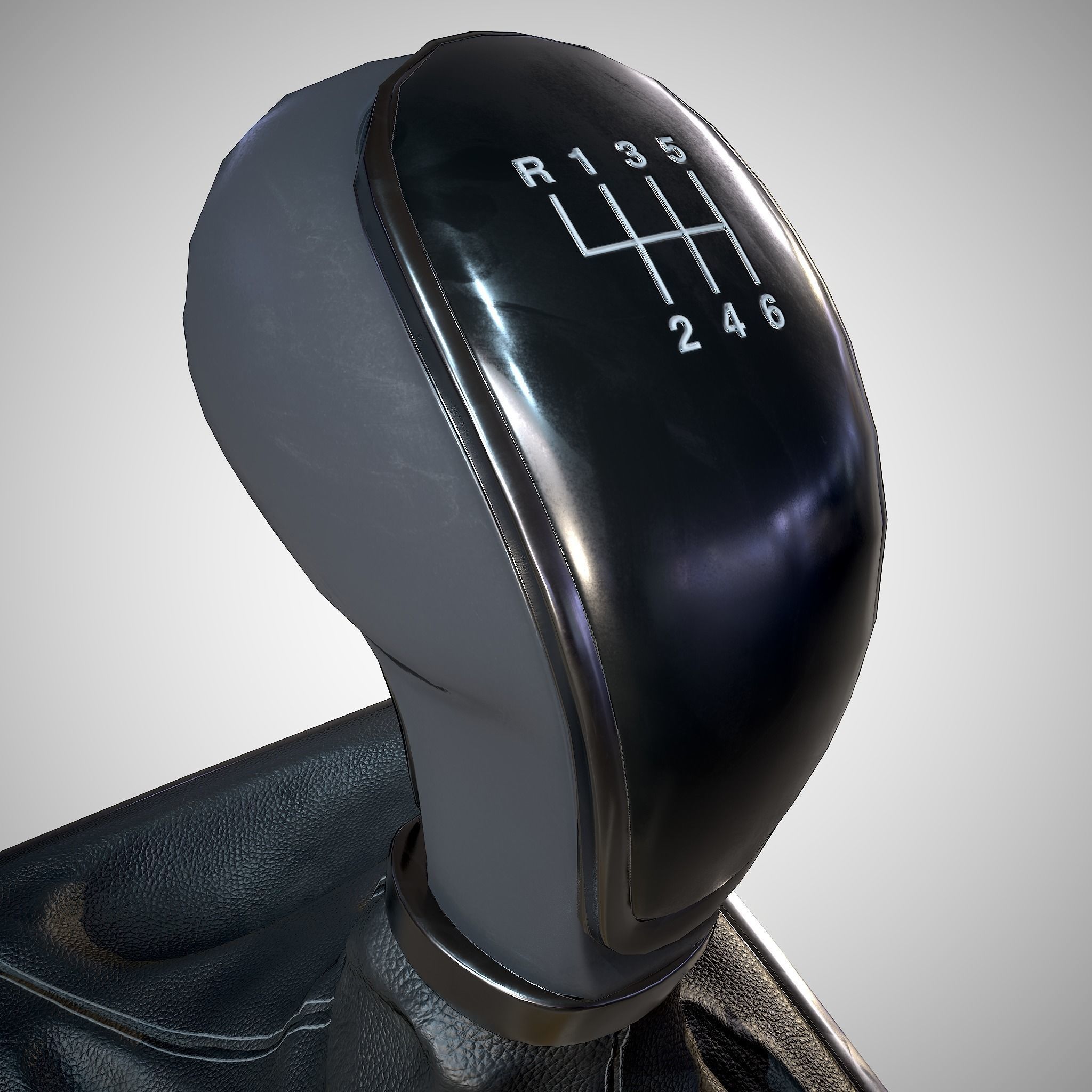 3D model 6 Speed Manual Gearshift VR / AR / low-poly | CGTrader