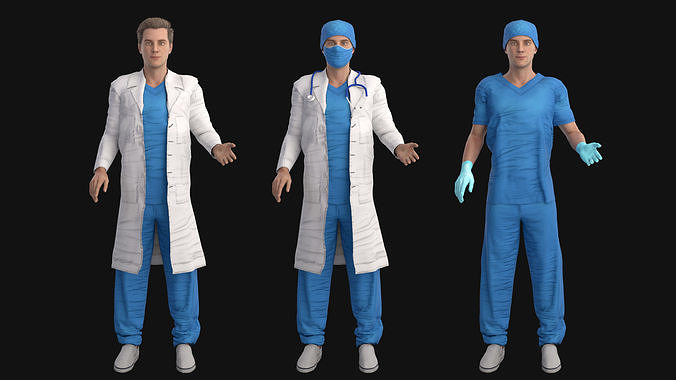 3D model Doctor Rigged VR / AR / low-poly | CGTrader