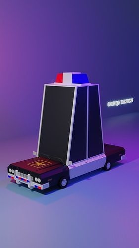 3D POLICE CAR free 3D model | CGTrader