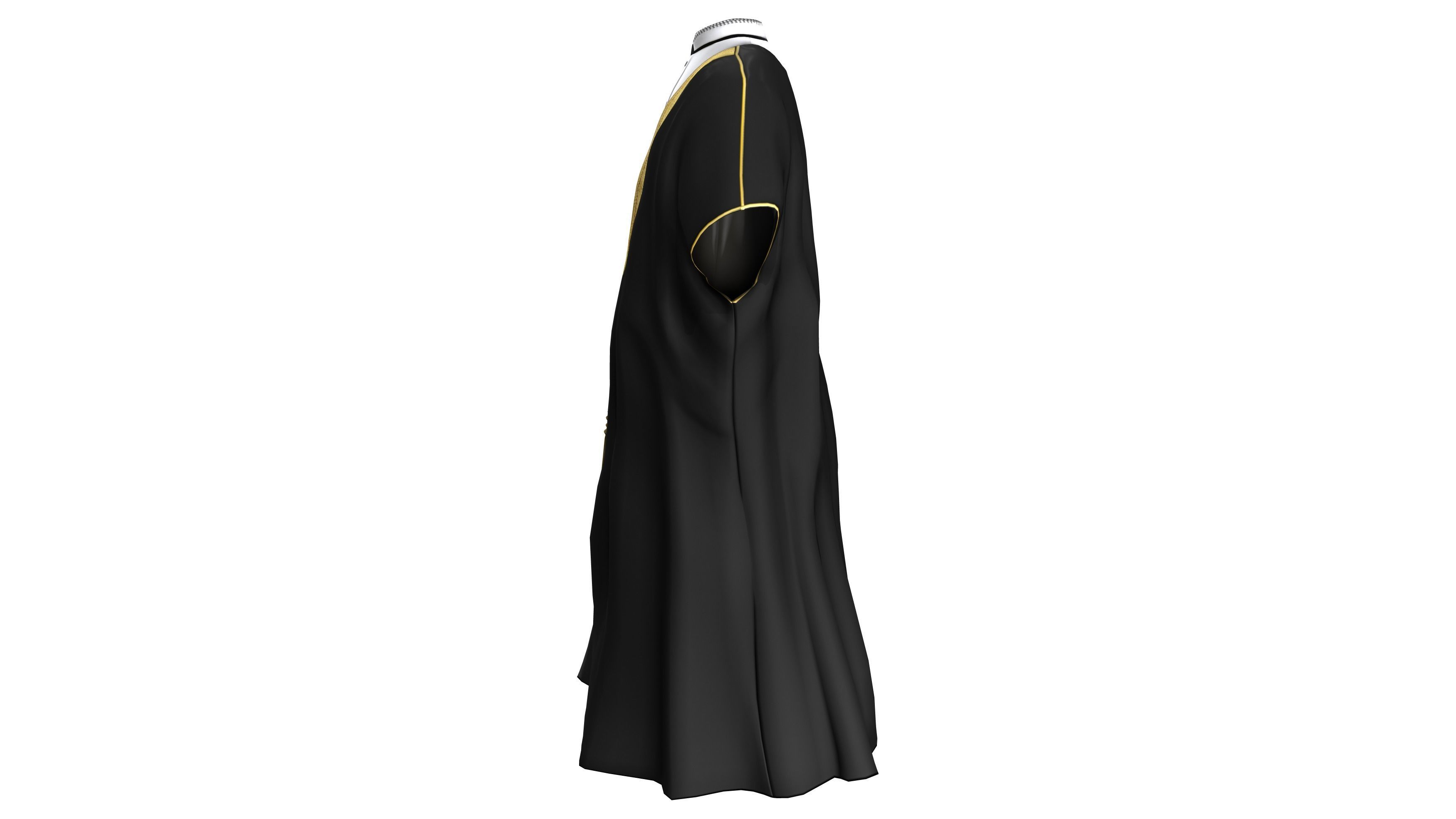 3D model Traditional Arab Mens Jalabiya Thobe Bisht Cloak Dress VR / AR ...