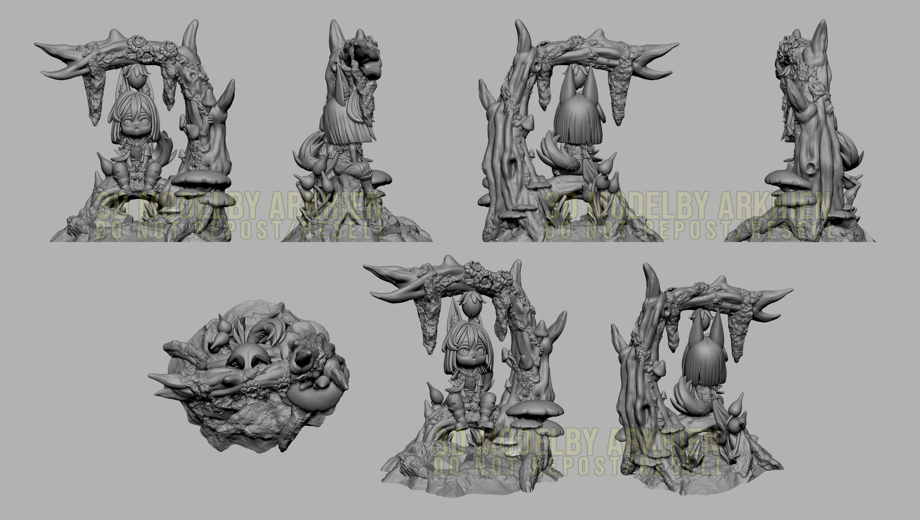 Genshin Impact Chibi Tighnari 3D model 3D printable | CGTrader