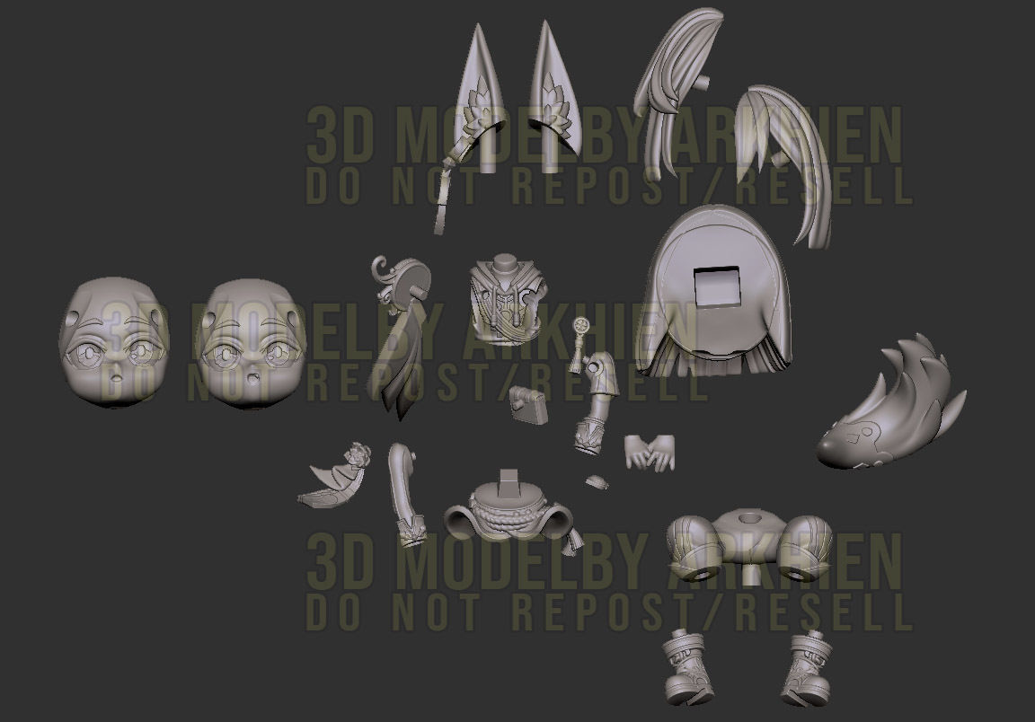 Genshin Impact Chibi Tighnari 3D model 3D printable | CGTrader