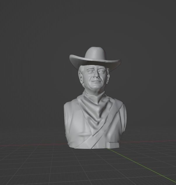 John Wayne 3D model 3D printable | CGTrader