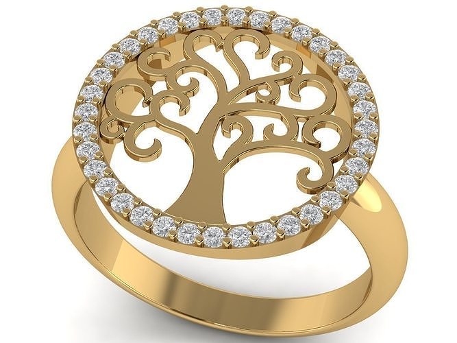 Family Tree of Life Ring 3D model 3D printable | CGTrader