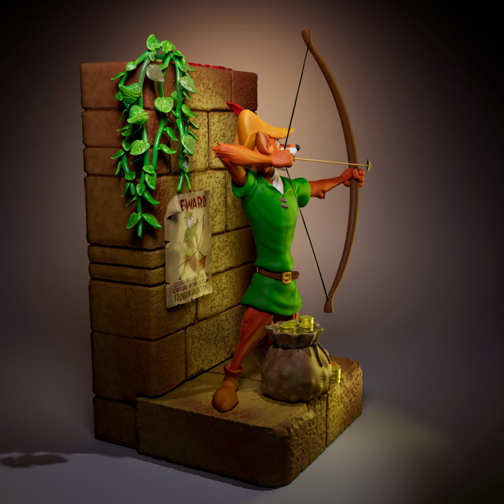 Robin Hood -Disney Classic 3D model 3D printable | CGTrader
