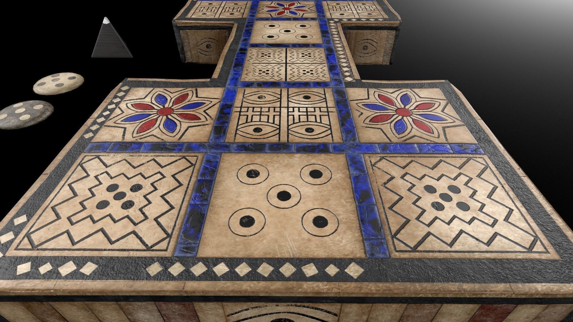 3D model The Royal Game Of Ur - GameReady Babylonian Boardgame model VR ...