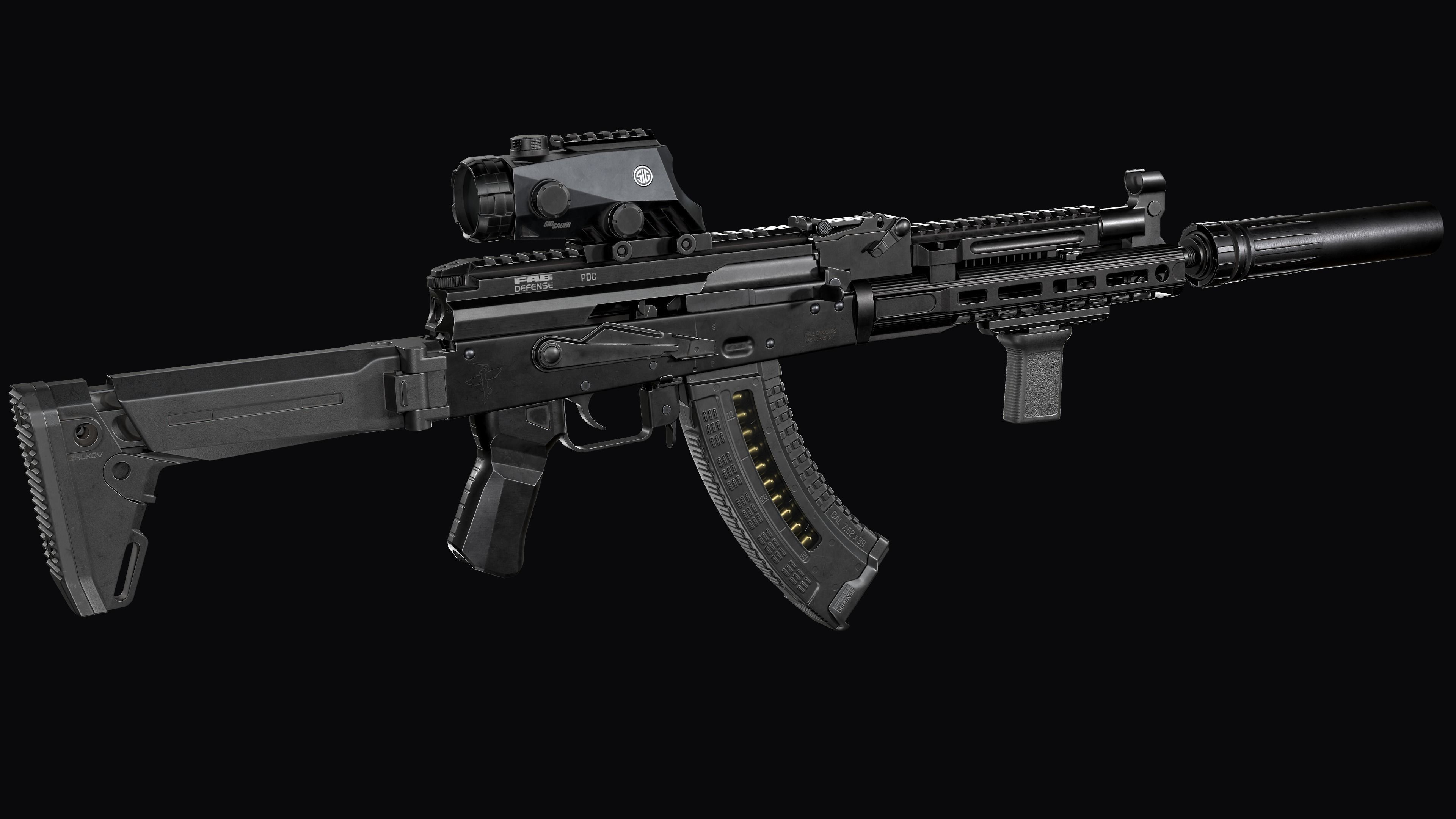 3D model Tactical modular assault rifle Rifle Dynamics 704 AK system VR / AR / low-poly | CGTrader