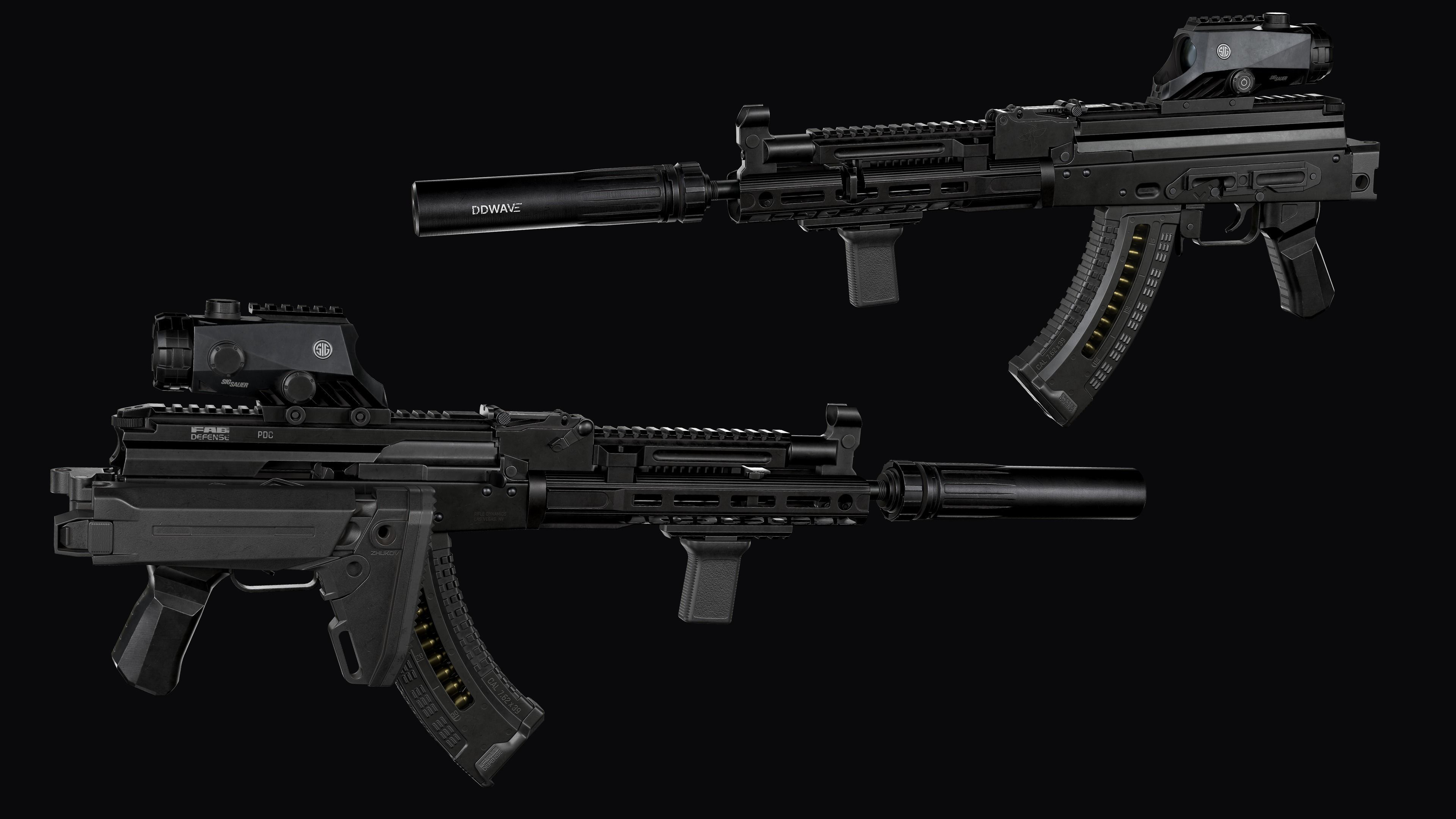 3D model Tactical modular assault rifle Rifle Dynamics 704 AK system VR ...