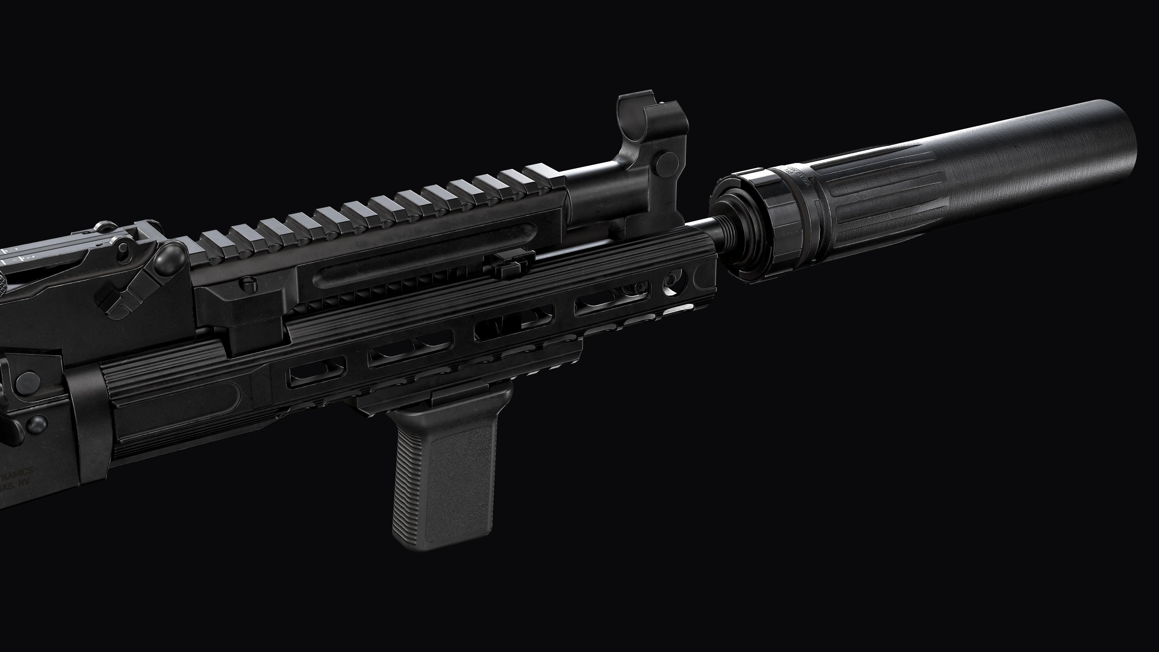 3D model Tactical modular assault rifle Rifle Dynamics 704 AK system VR ...