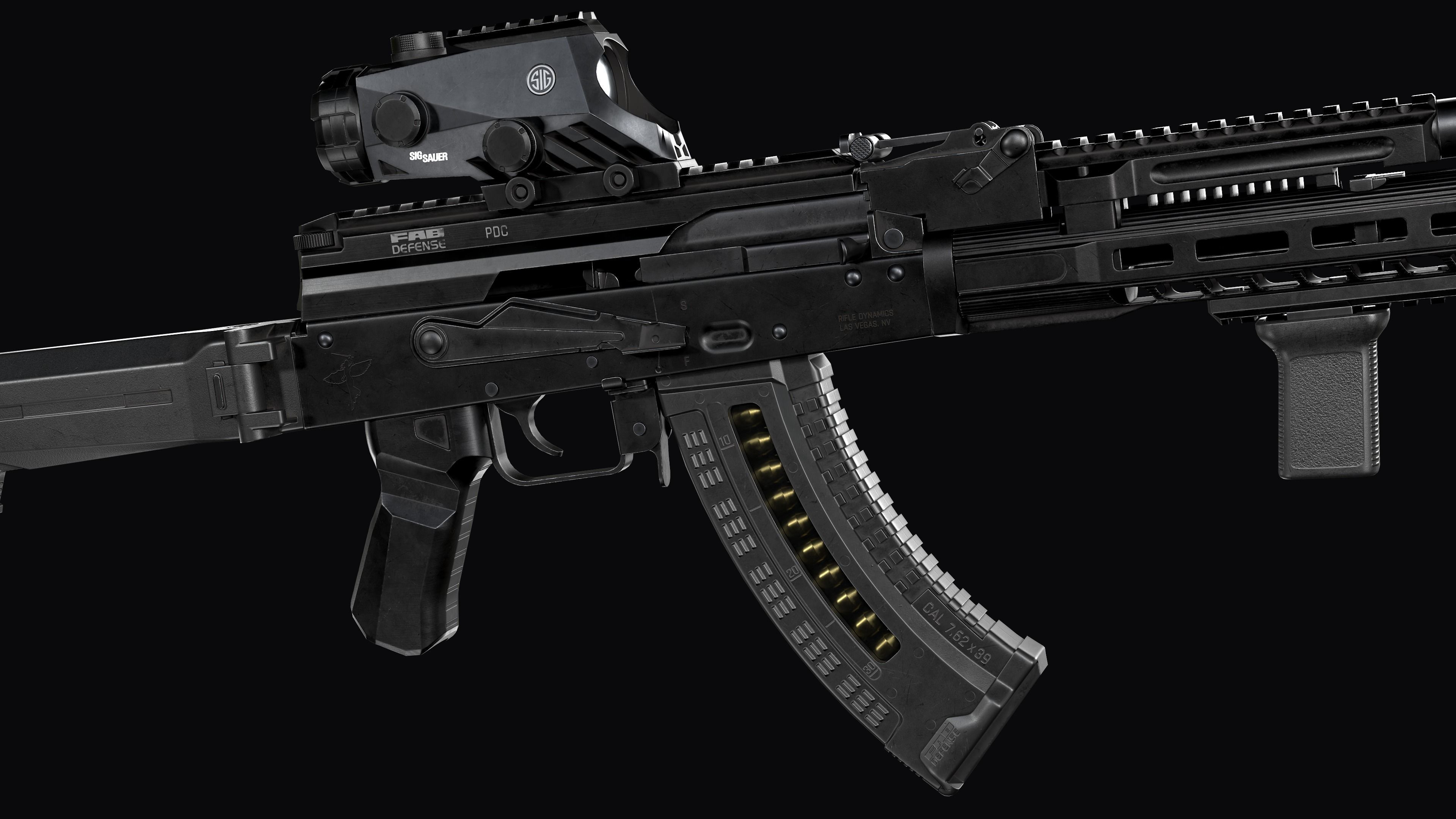 3D model Tactical modular assault rifle Rifle Dynamics 704 AK system VR ...