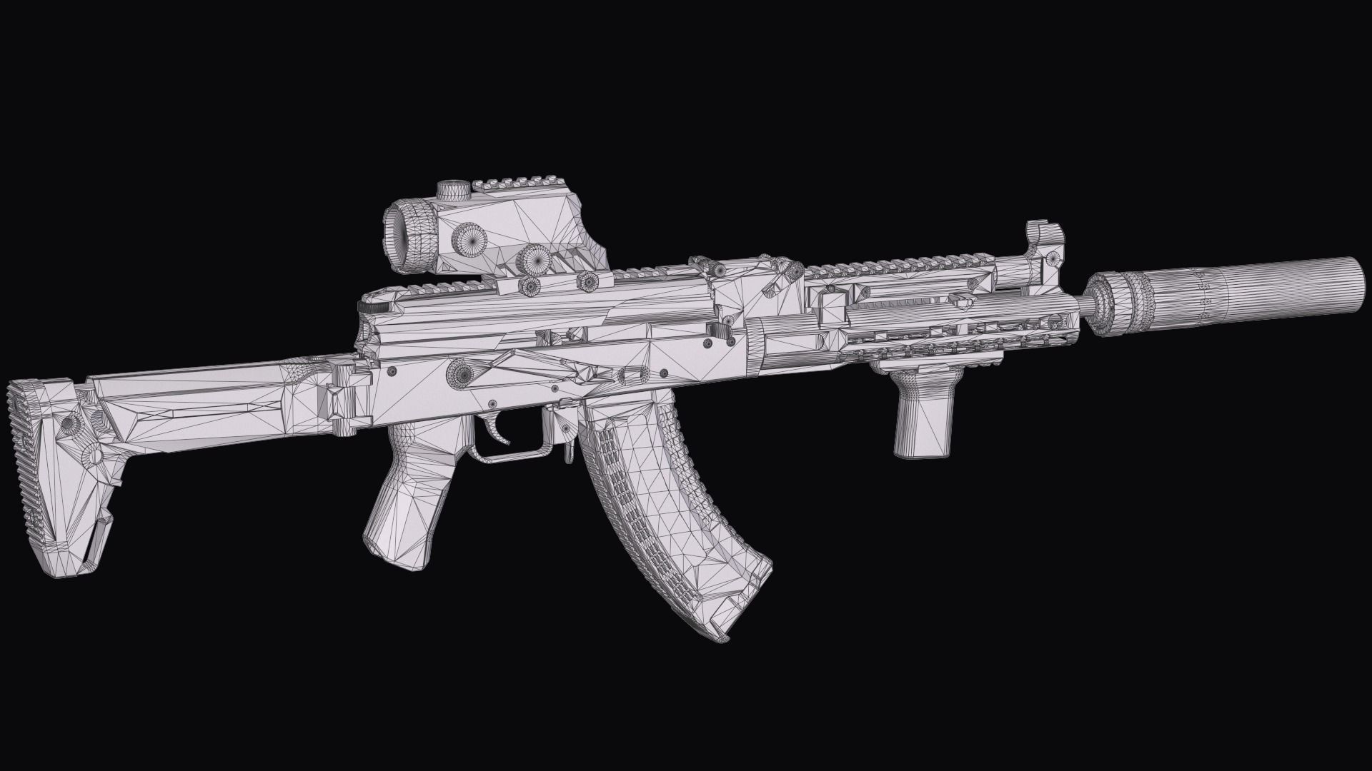 3D model Tactical modular assault rifle Rifle Dynamics 704 AK system VR ...