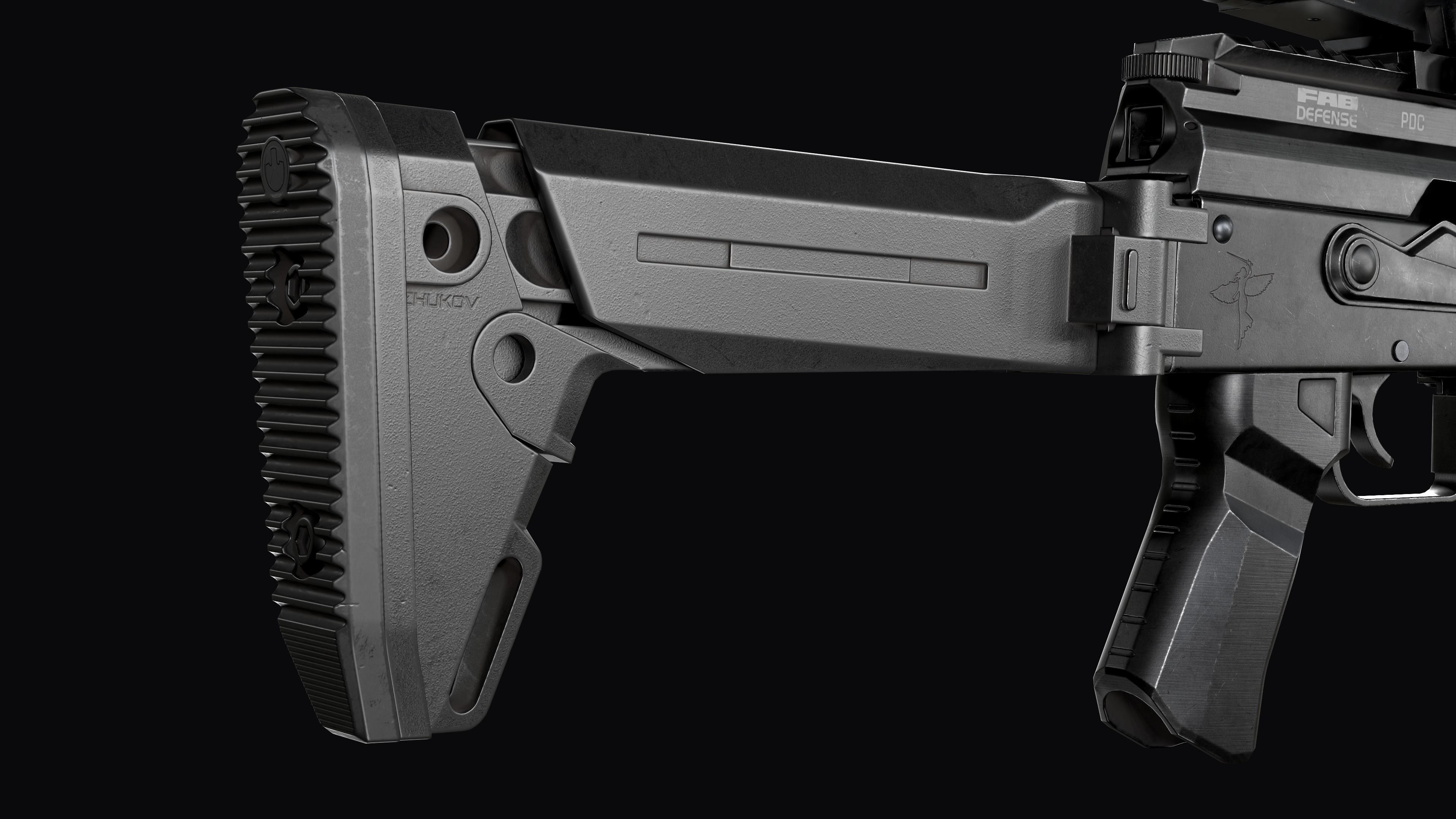 3D model Tactical modular assault rifle Rifle Dynamics 704 AK system VR ...