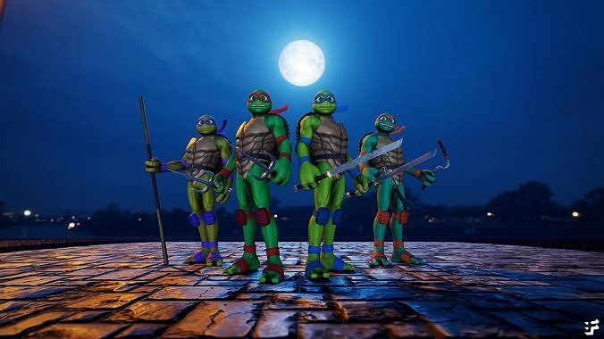 3D model Teenage Mutant Ninja Turtles VR / AR / low-poly | CGTrader