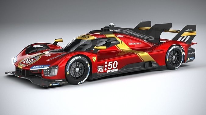 Ferrari 499P Racecar 2023 LowPoly 3D model | CGTrader