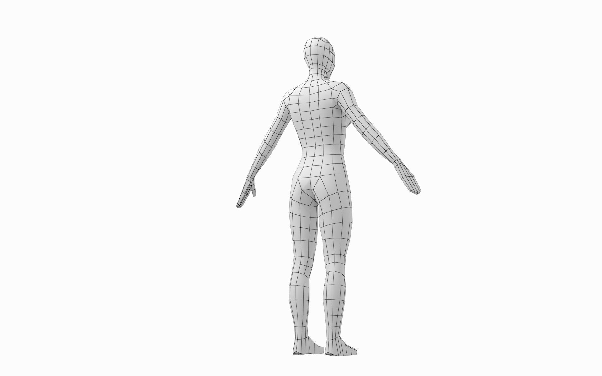 Natural Male and Female Base Mesh in A Pose 3D model | CGTrader