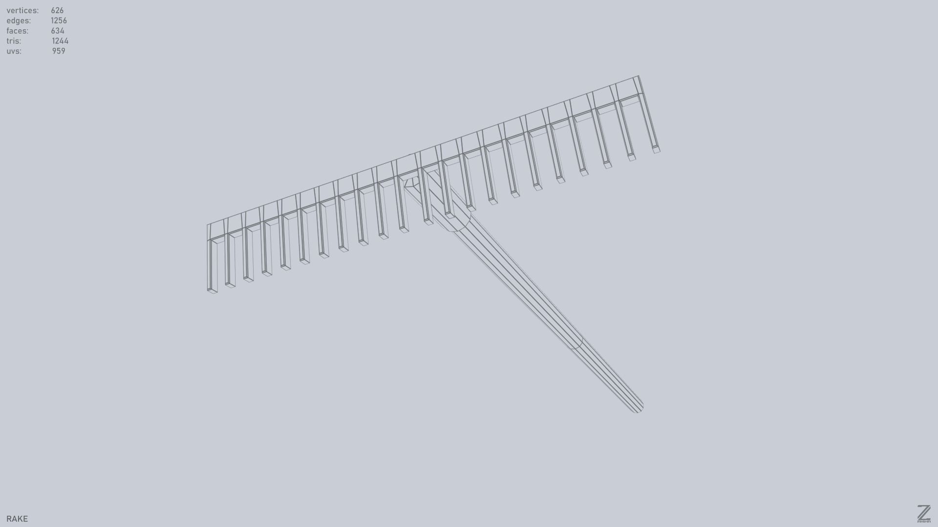 3D model Farm rake VR / AR / low-poly | CGTrader