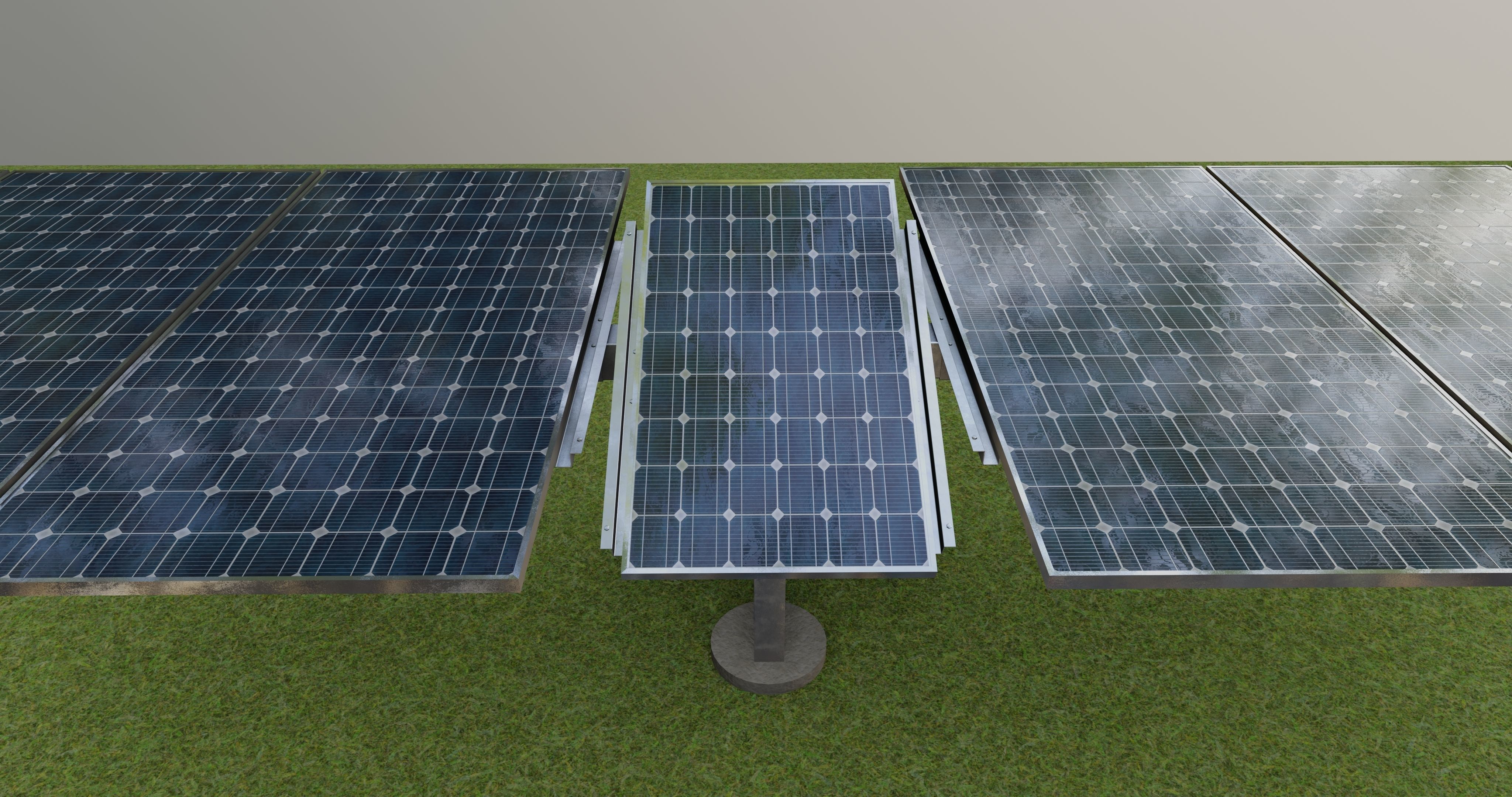 Solar Tracking Systems 3D model animated | CGTrader