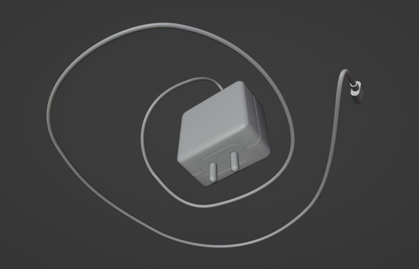 mobile charger 3d model wired 3D model rigged | CGTrader