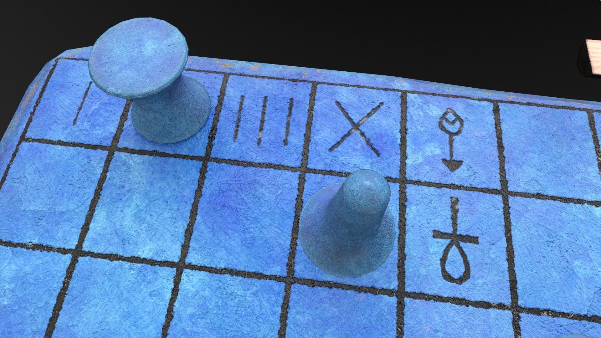 3D model Senet - Gameready Egyptian Boardgame model VR / AR / low-poly ...