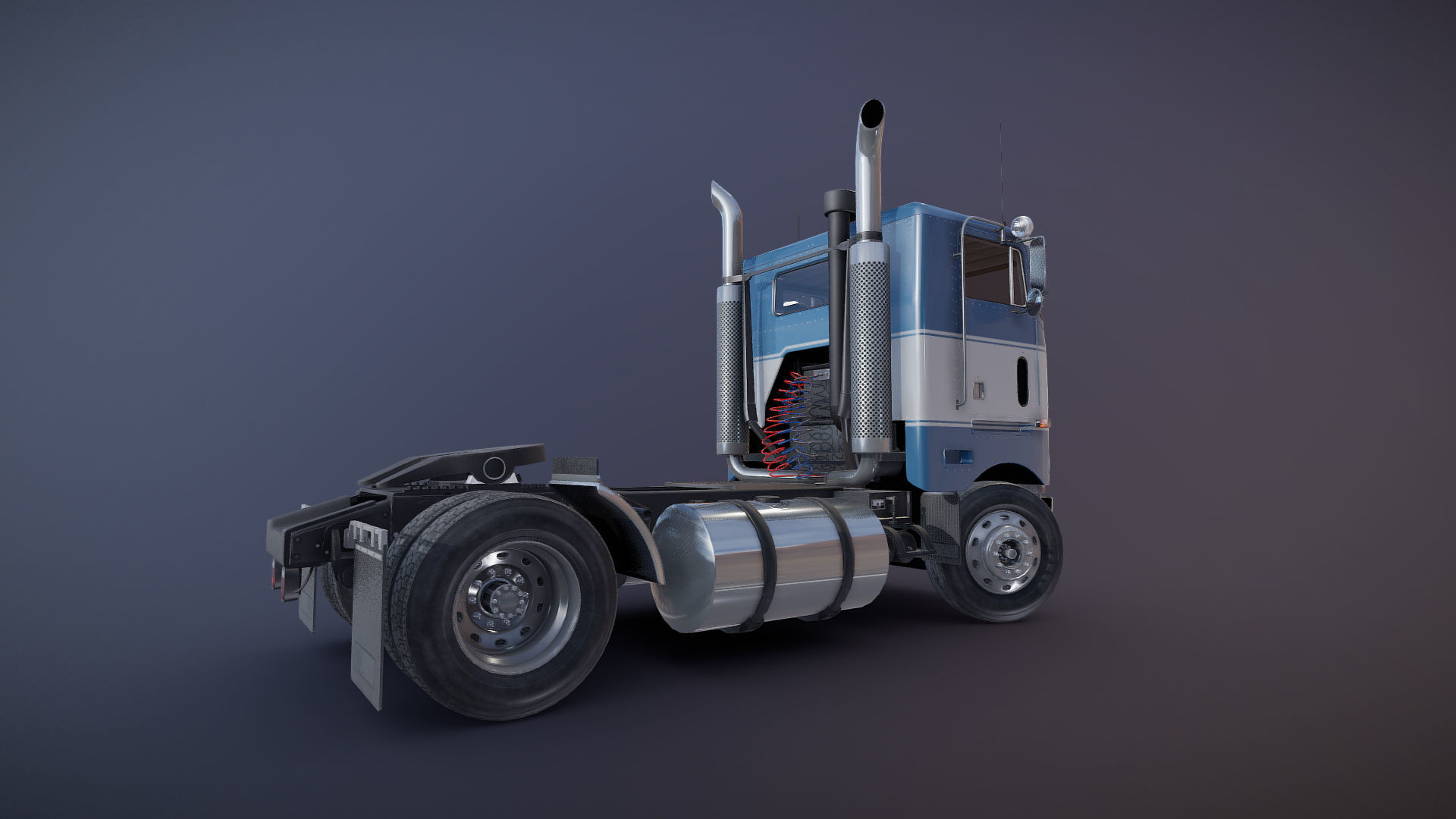 3D model Peterbilt 362 single axle truck VR / AR / low-poly | CGTrader