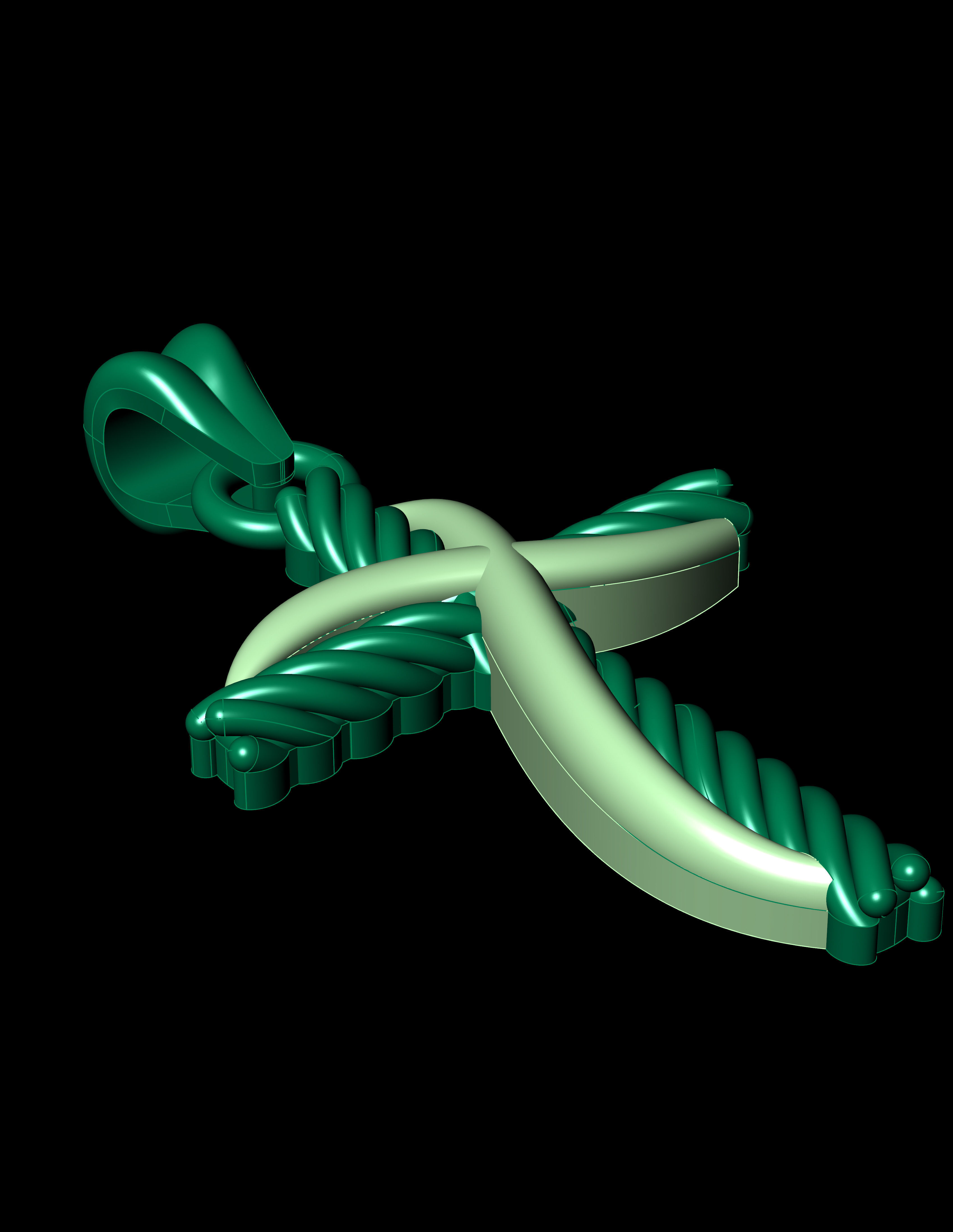 Crossover Cross Necklace 3D Print Model free 3D model 3D printable ...