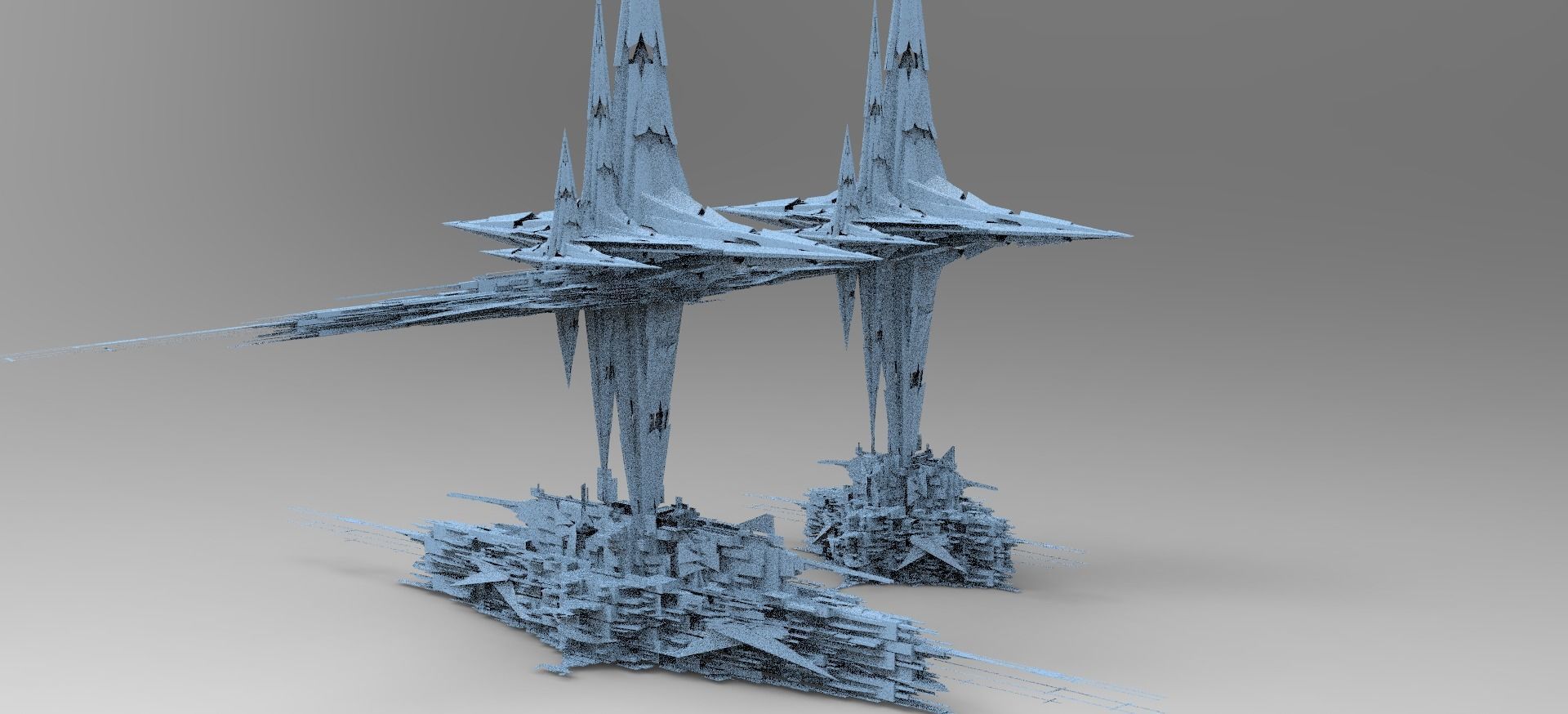 Sunlight Crystal Shard City 1 3D model | CGTrader