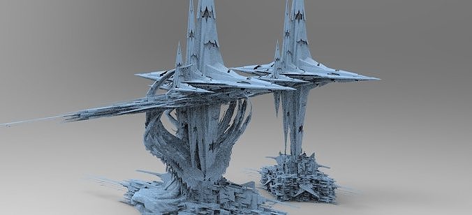 Sunlight Crystal Shard Tower 6 3D model | CGTrader