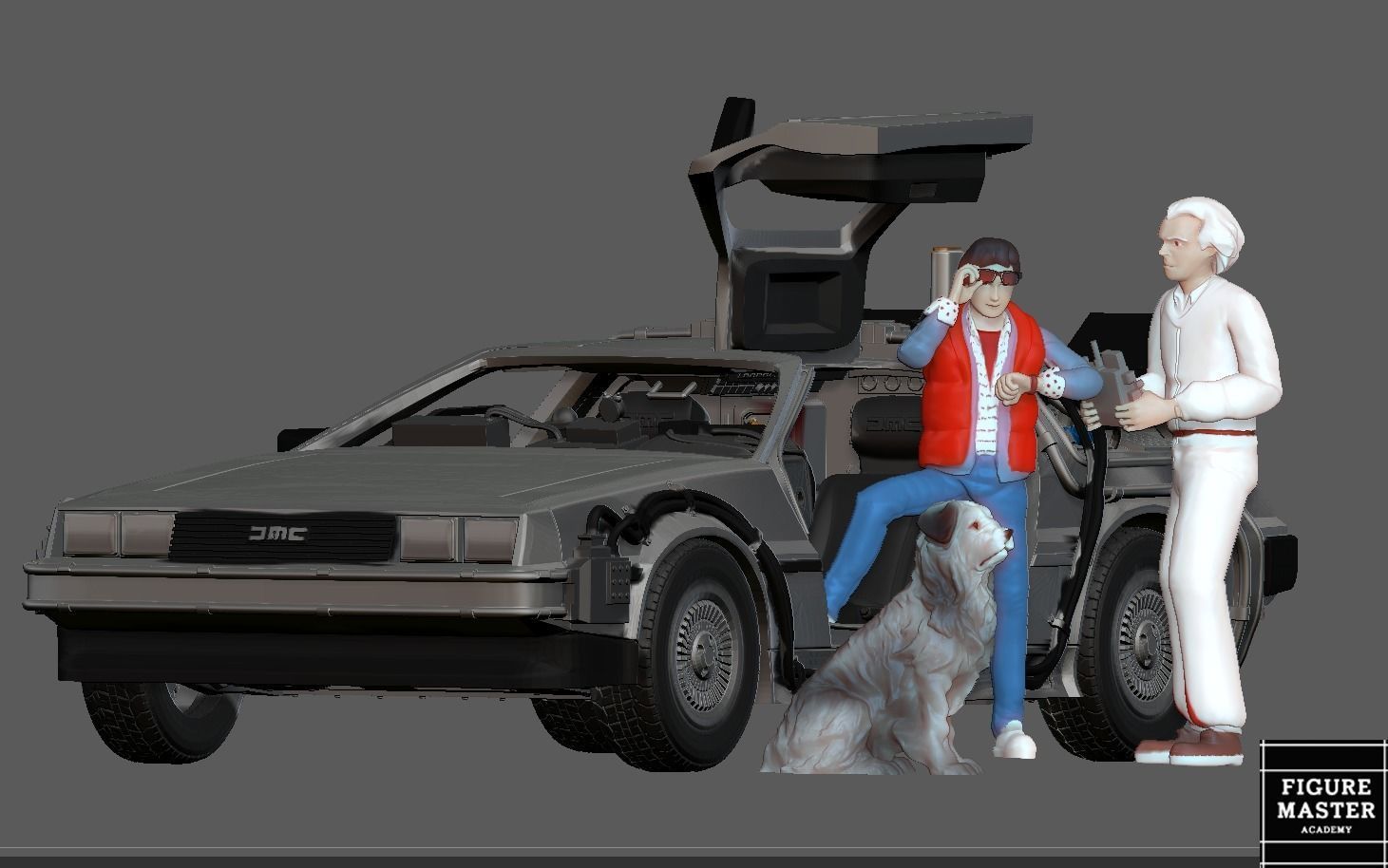 MARTY MCFLY DOC EMIT BROWN BACK TO THE FUTURE FIGURINE MINIATURE 3D ...