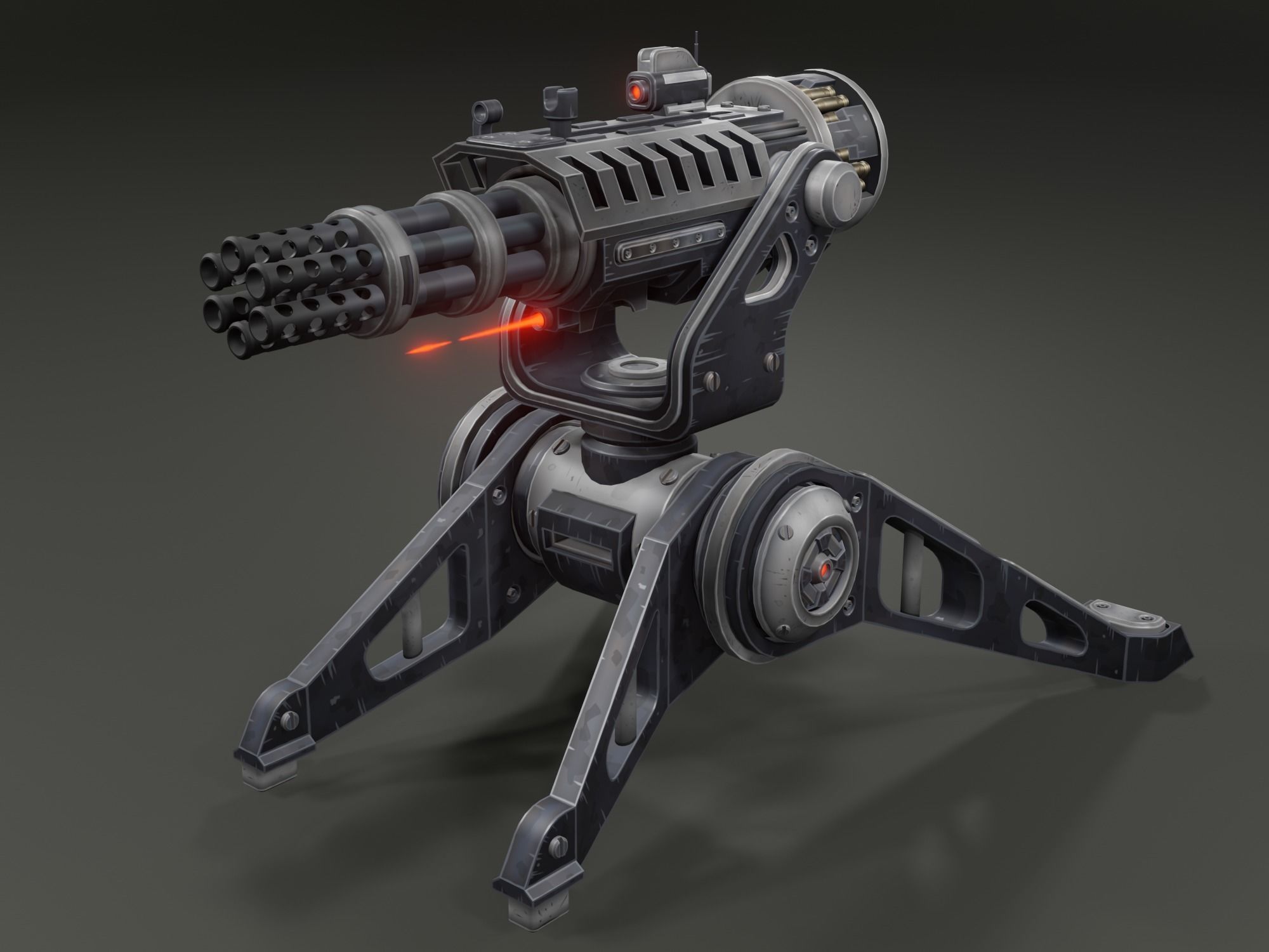 3D model Stylized turret VR / AR / low-poly | CGTrader