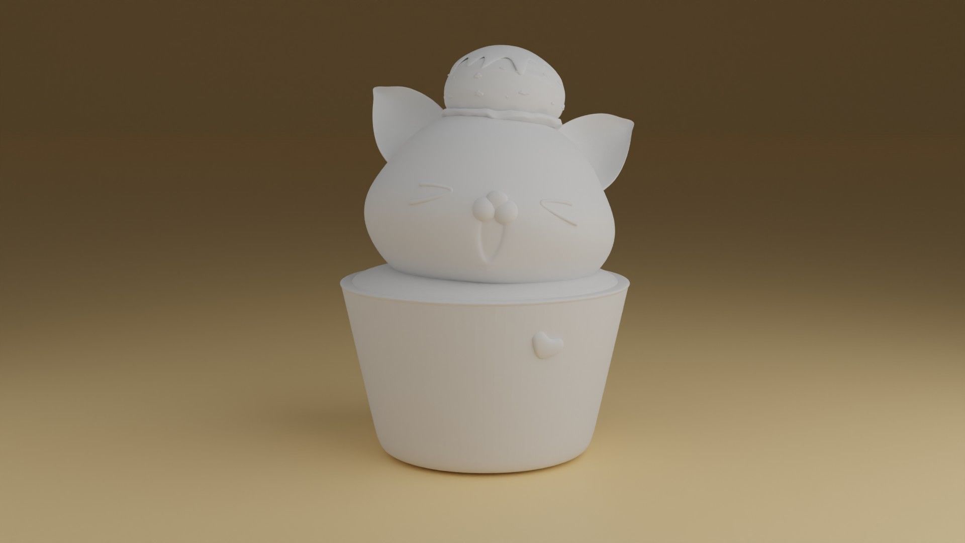 ice kitty 3D model 3D printable | CGTrader