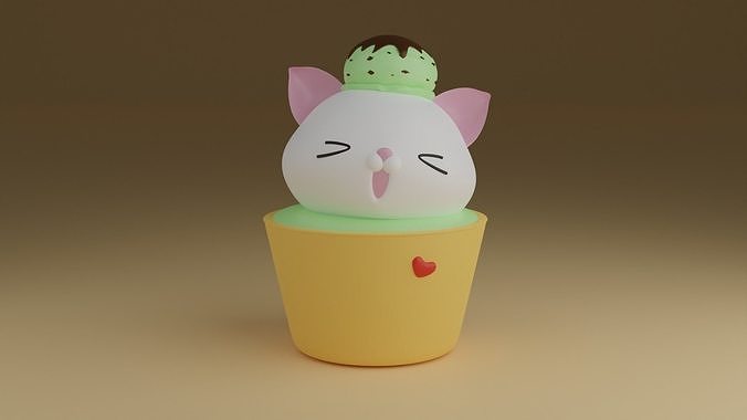 ice kitty 3D model 3D printable | CGTrader