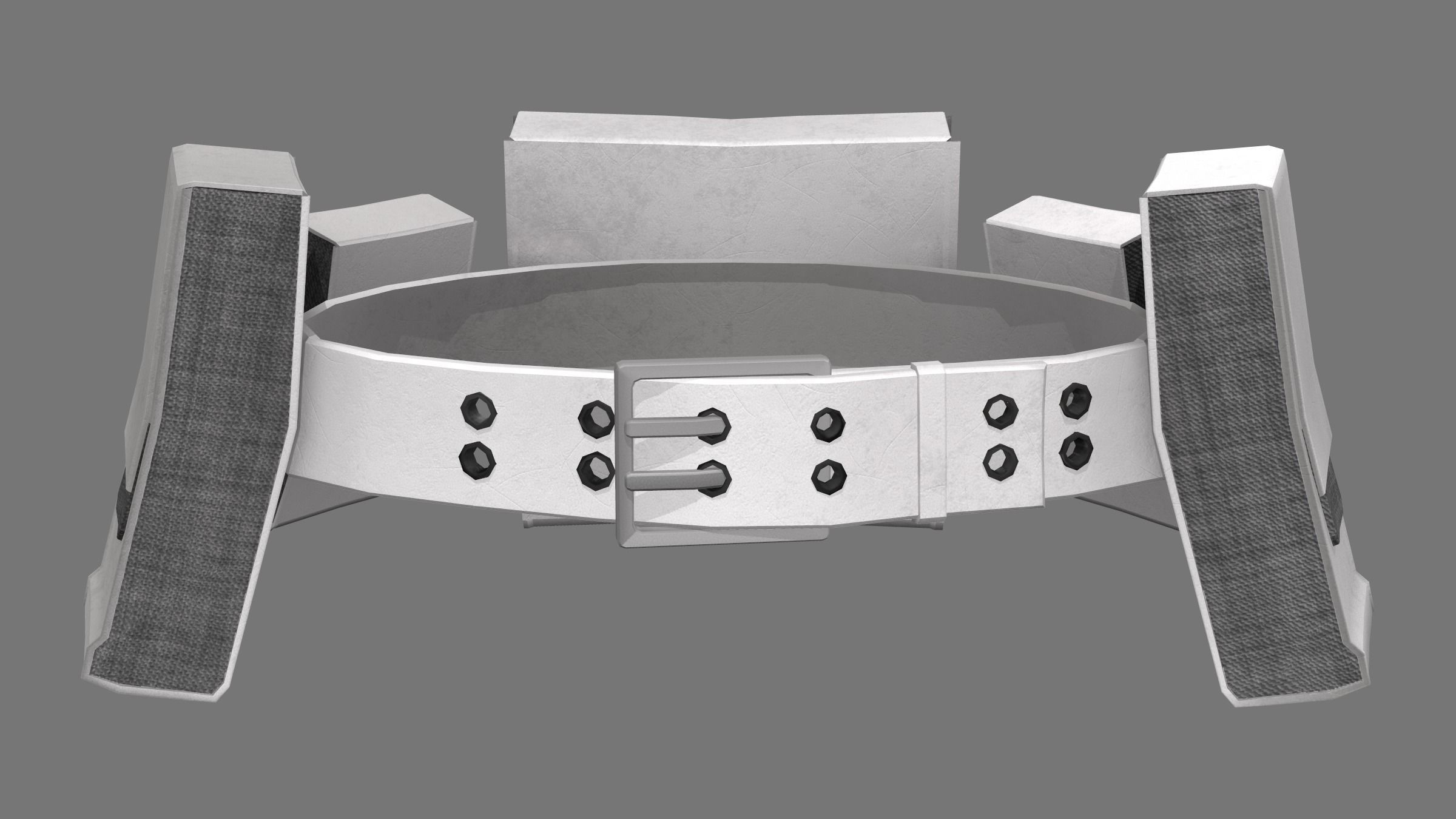 3D model White Sci-Fi Ammunition Belt VR / AR / low-poly | CGTrader