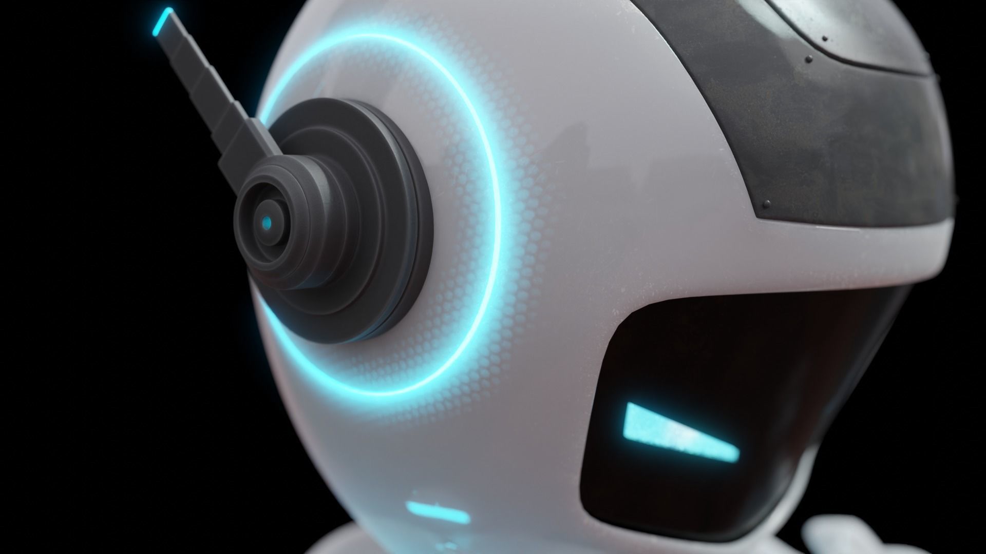 3D model Robot Pixar Stile - Blender3D - Rigged- Gun Animation VR / AR ...