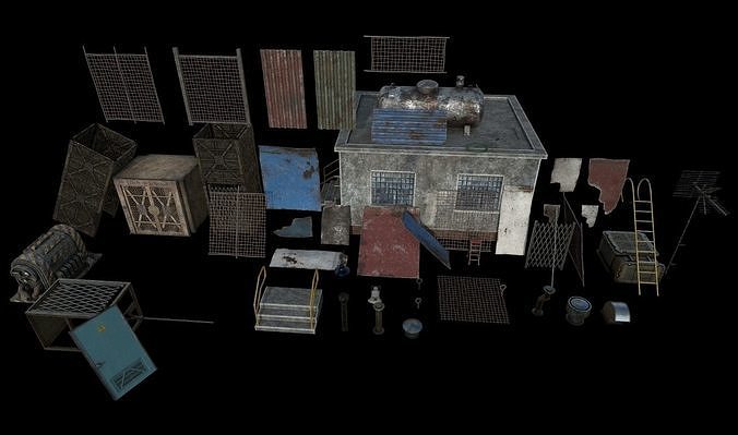 3D model Industrial Props Pack 3 VR / AR / low-poly | CGTrader