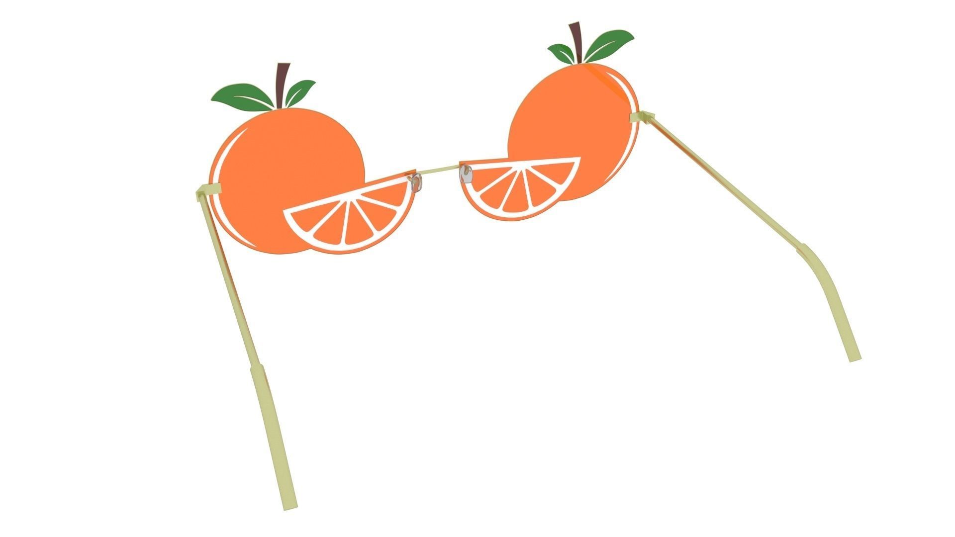 Orange Sunglasses 3d Model Cgtrader