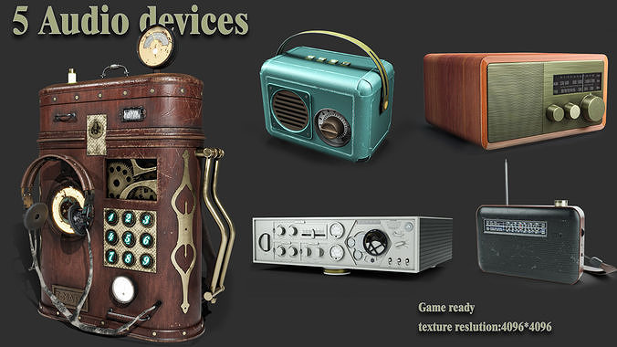 5 Audio Devices 3D Model Collection | CGTrader