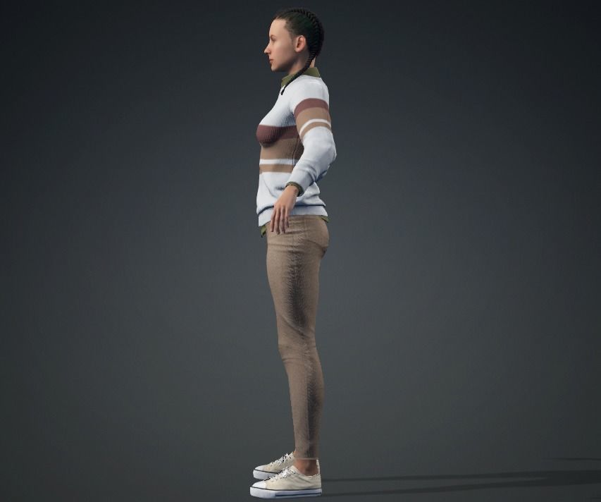 3D model ANNE - Realistic Female Character VR / AR / low-poly | CGTrader