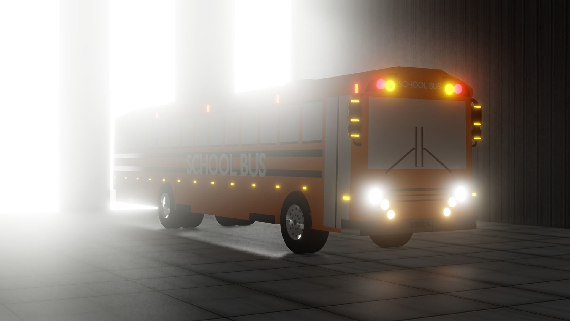 Long School Bus 3D model | CGTrader