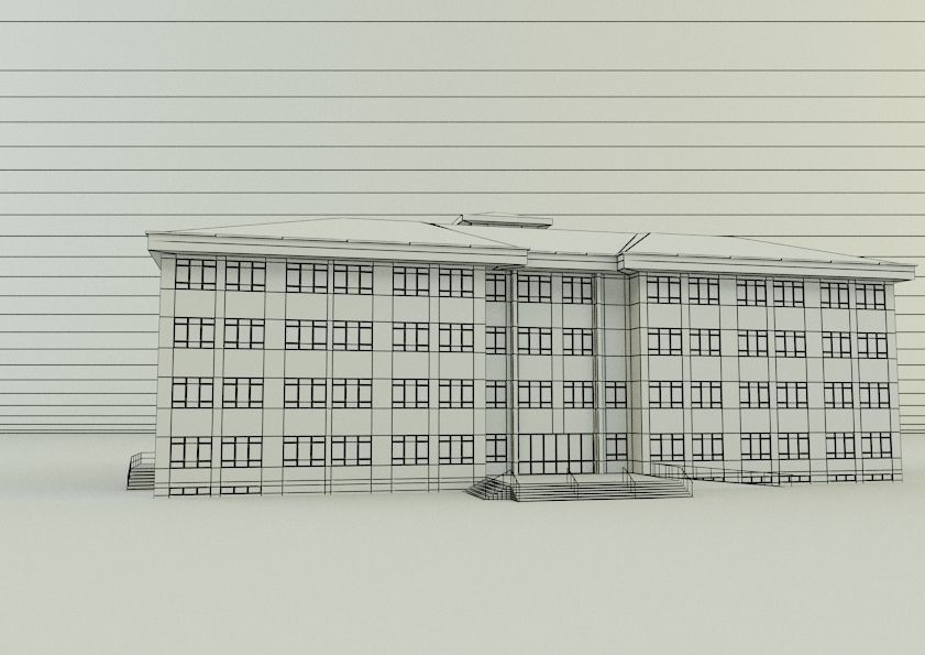 school building design 3D model | CGTrader
