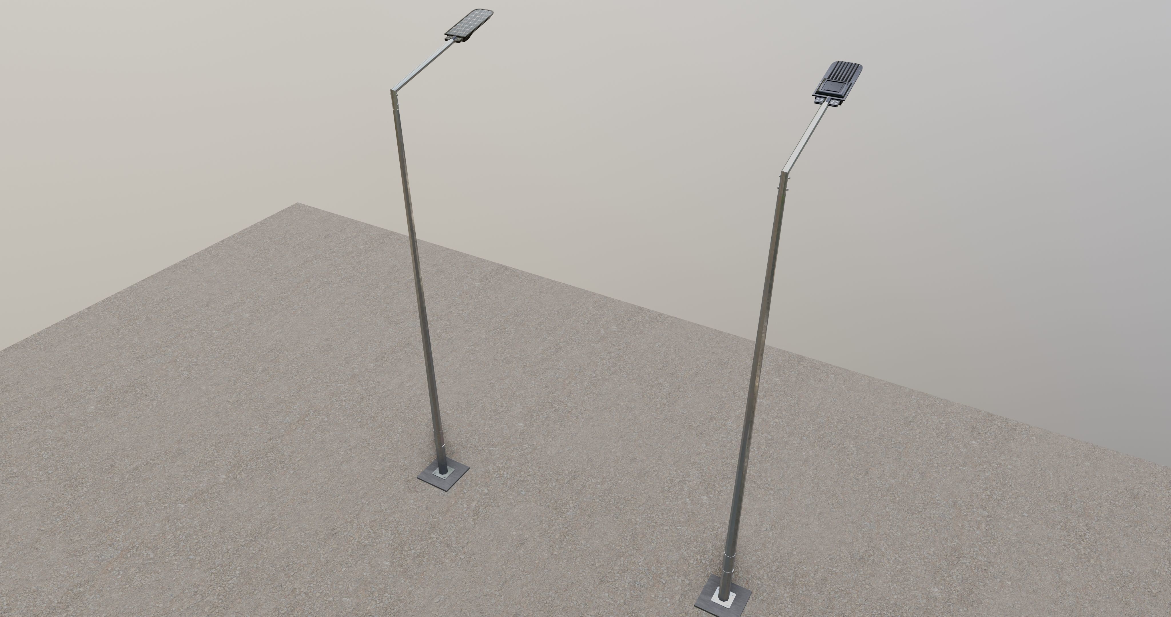 5 Meter Octogonal Lighting Pole -Single Consol 3D model | CGTrader
