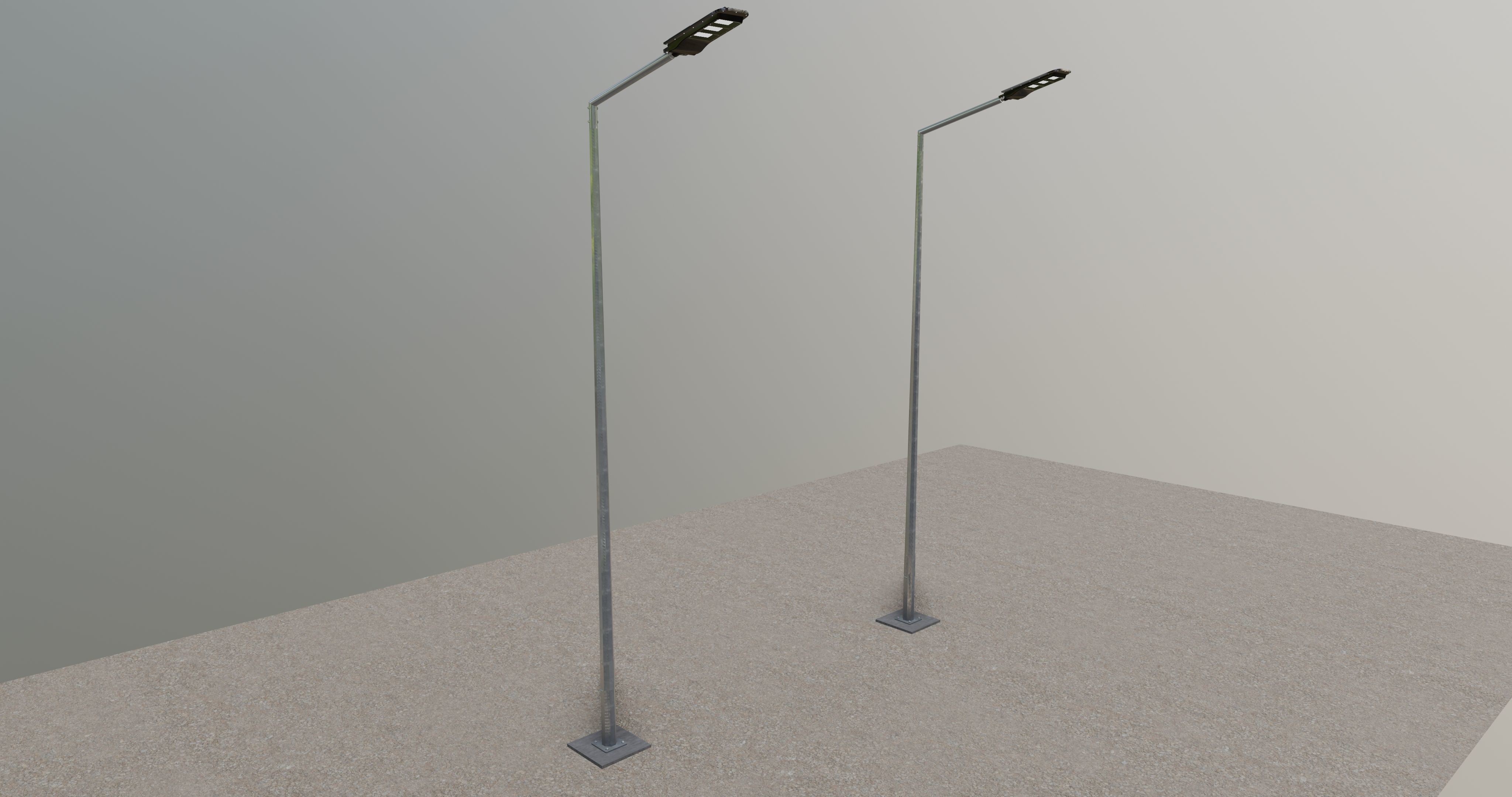 5 Meter Octogonal Lighting Pole -Single Consol 3D model | CGTrader