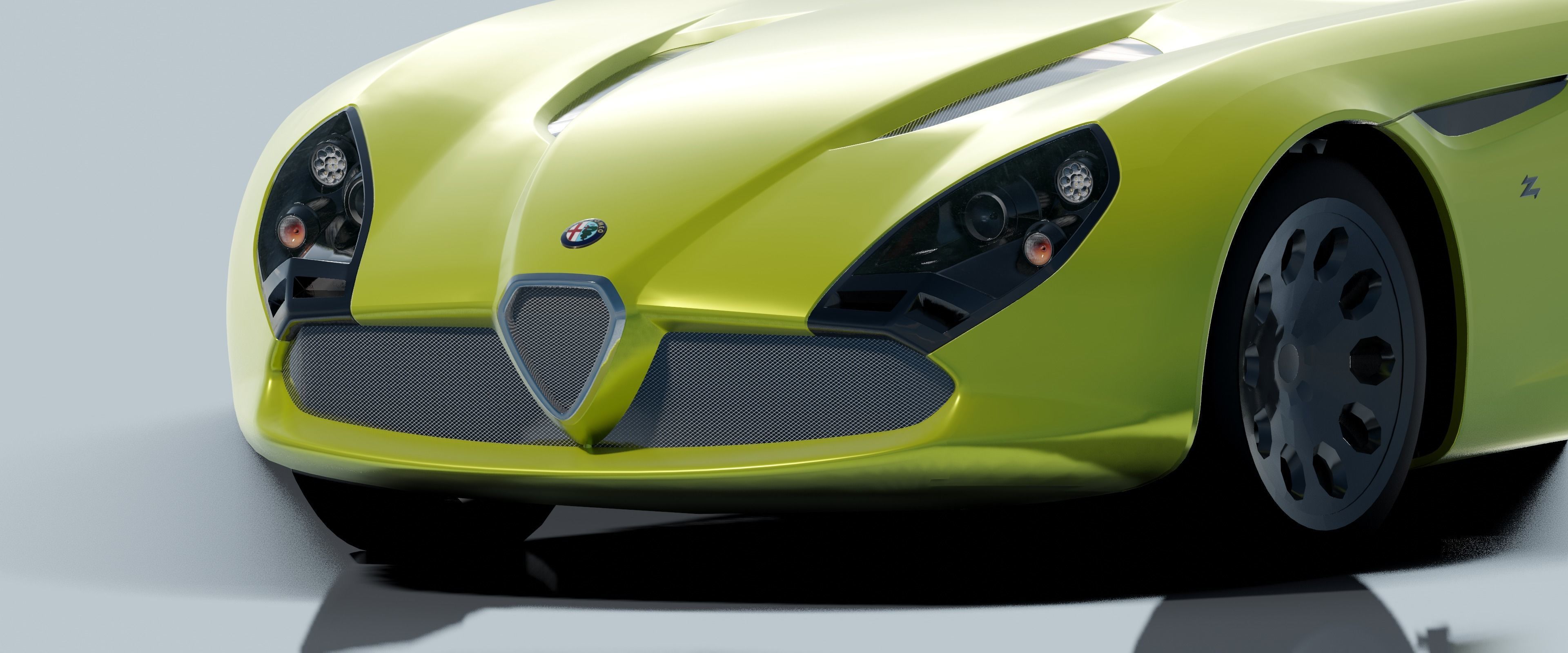 3D model Alfa Romeo TZ3 Stradale Zagato VR / AR / low-poly | CGTrader