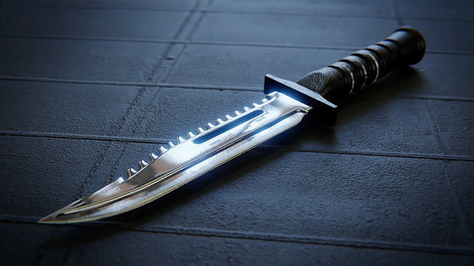 Combat Knife free 3D model | CGTrader