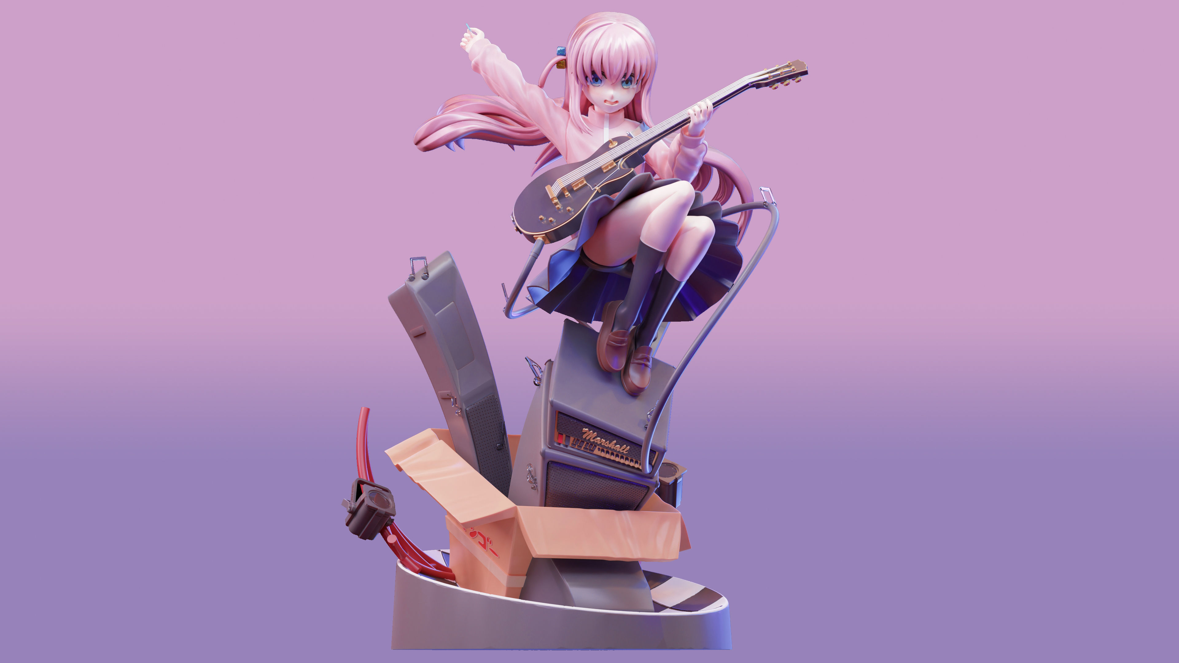 Hitori Gotoh - Bocchi The Rock 3d Print Figure 3D model 3D printable ...