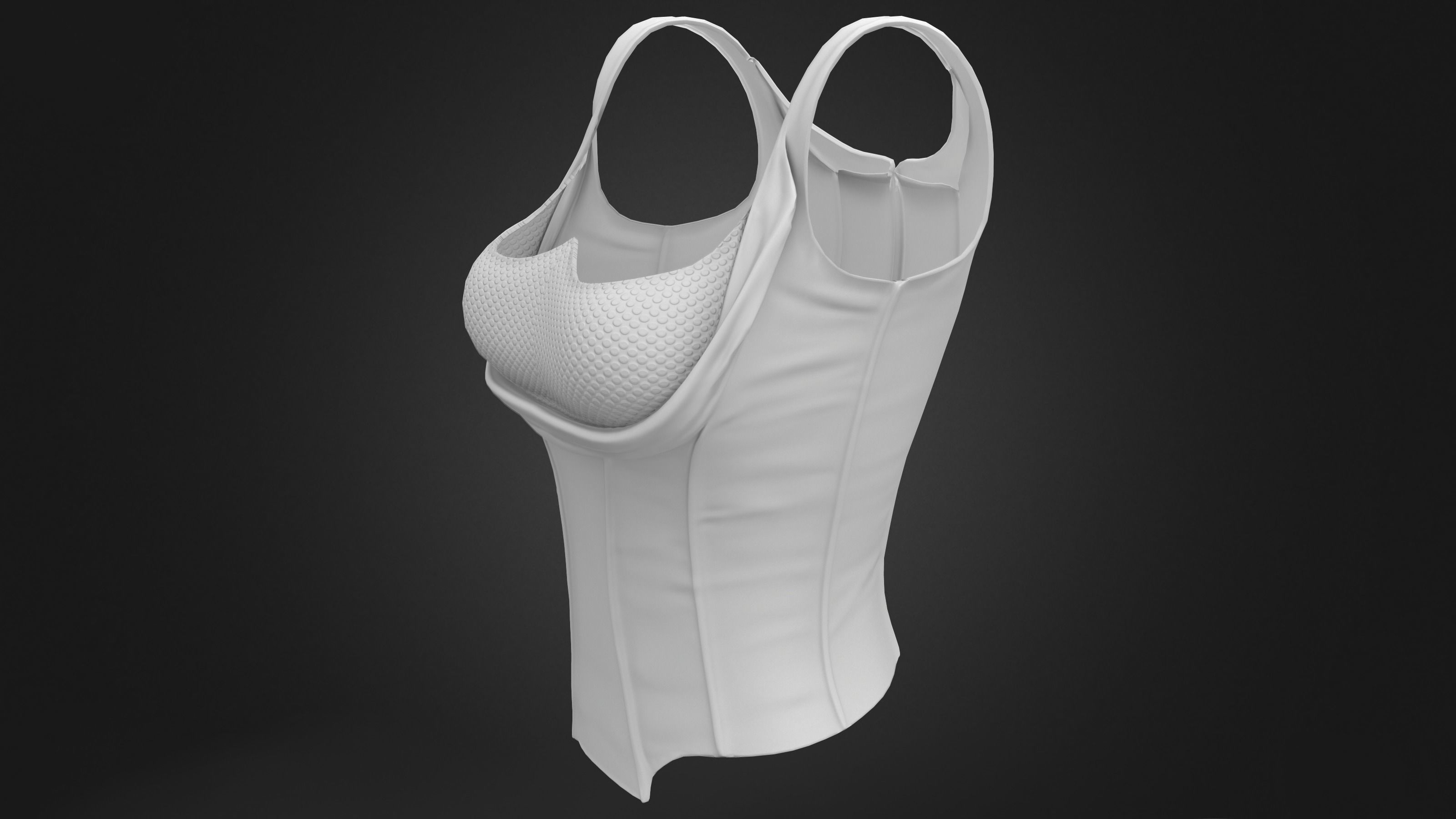 3D model Red Corset Top VR / AR / low-poly | CGTrader