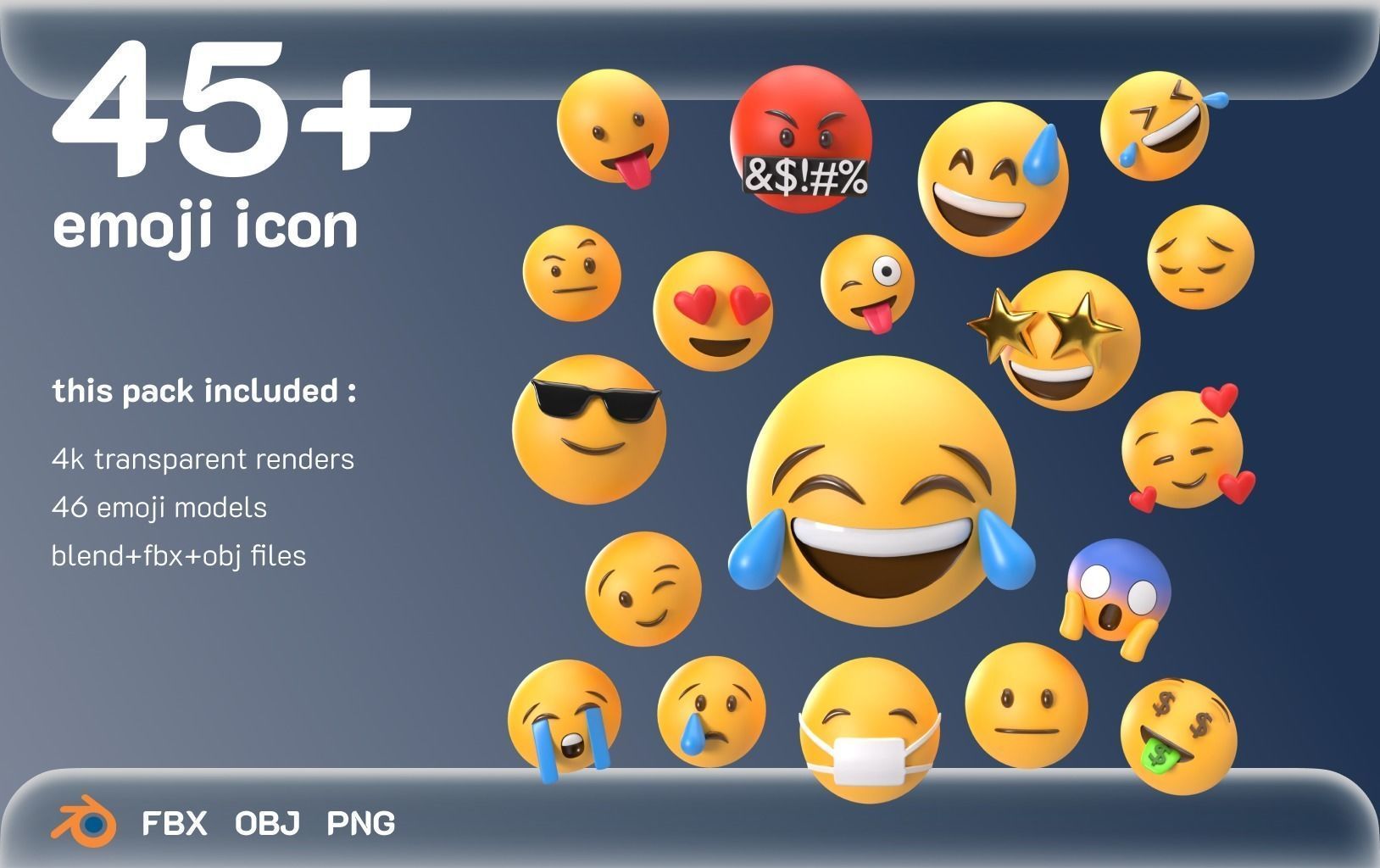 emoji pack 3D model | CGTrader