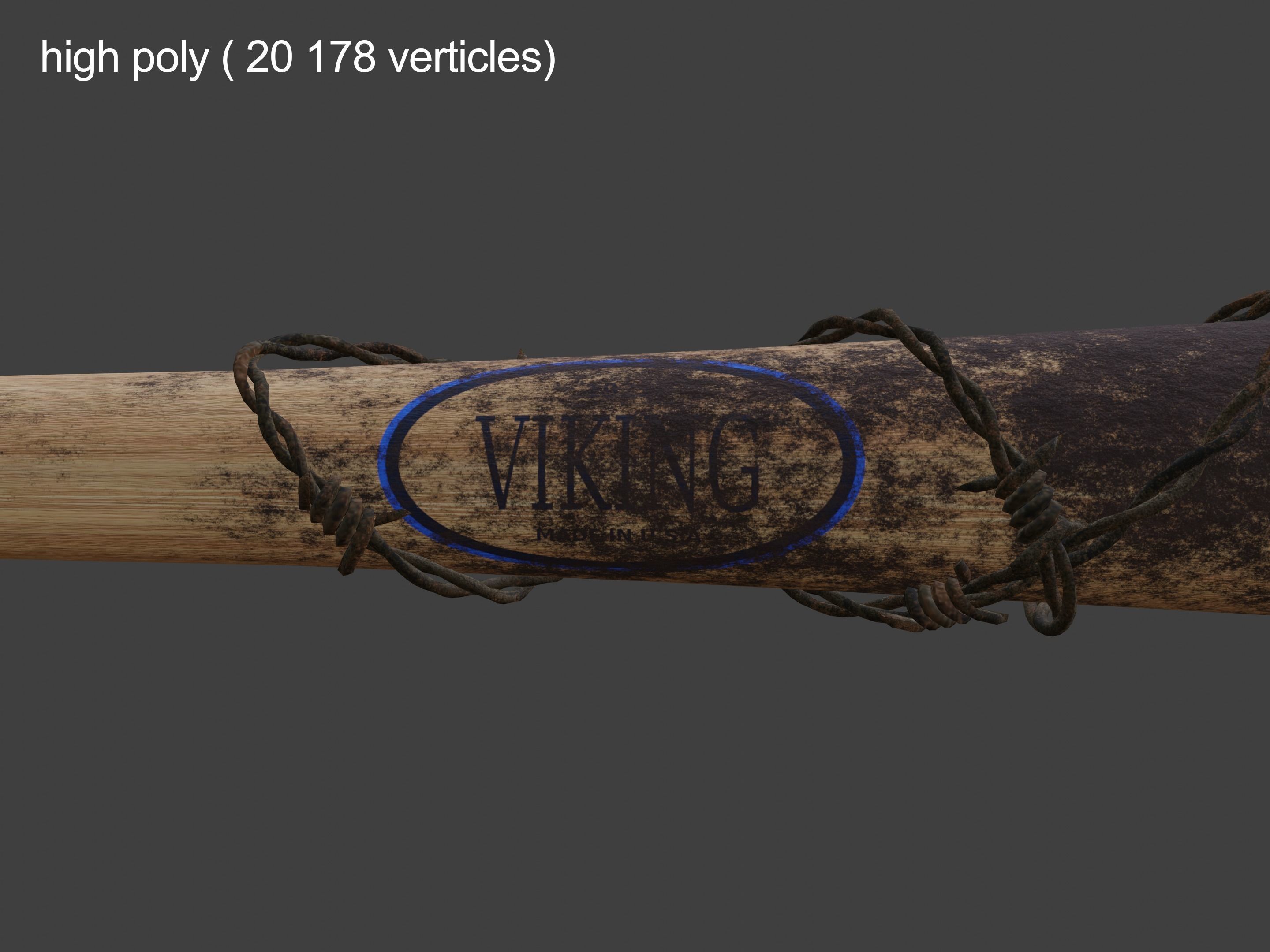 Spiked baseball bat free VR / AR / low-poly 3D model | CGTrader