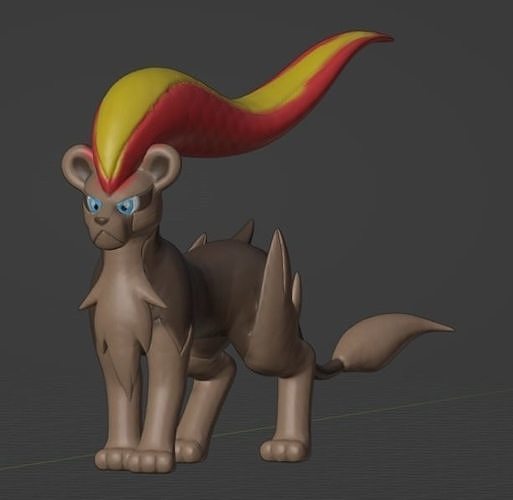 Pyroar female 3D model 3D printable | CGTrader