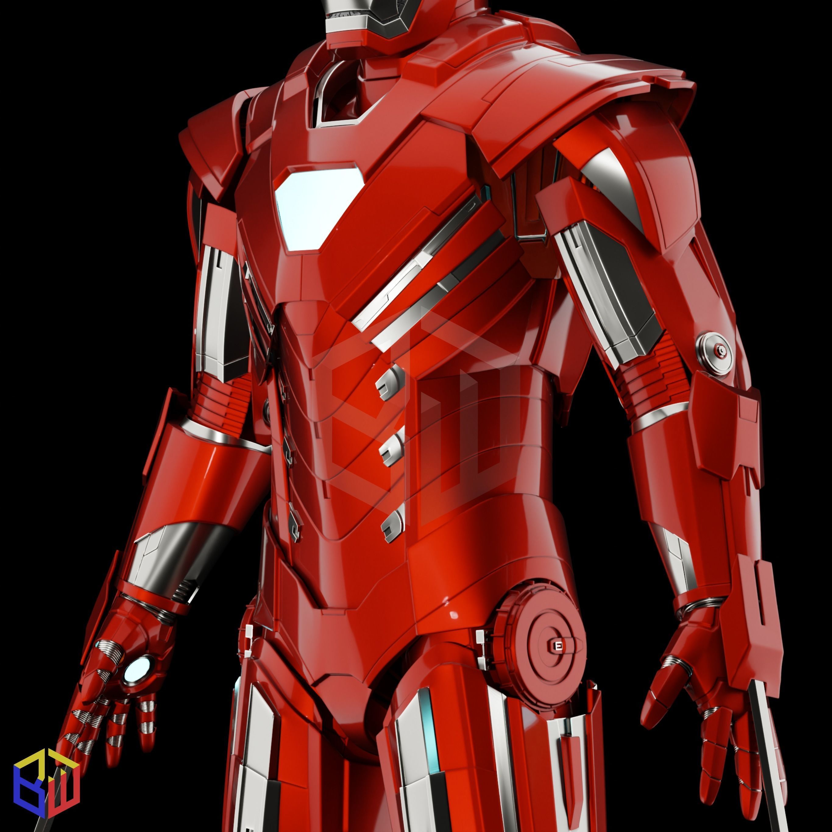 Iron Man Mark 33 Silver Centurion Full Suit 3D model 3D printable ...