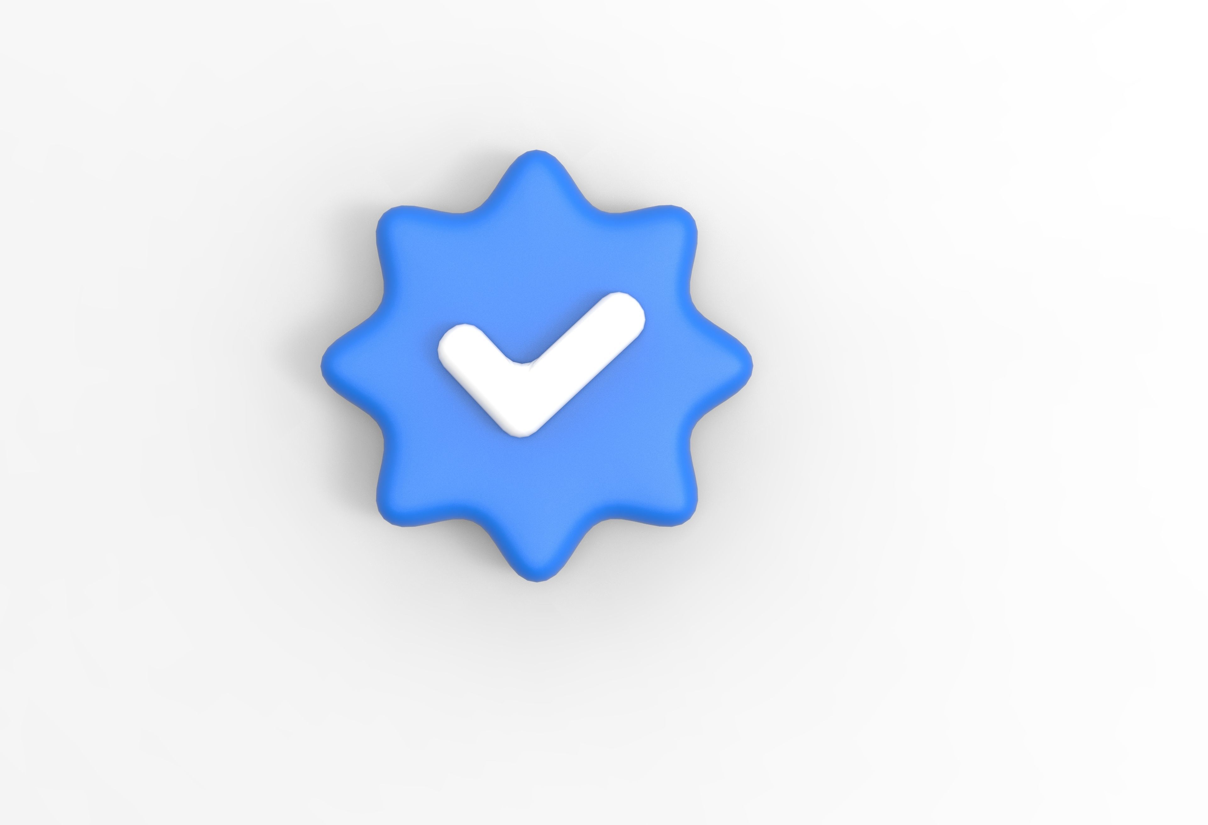 Verified Badge Checkmark Tick 3D model 3D model 3D printable | CGTrader
